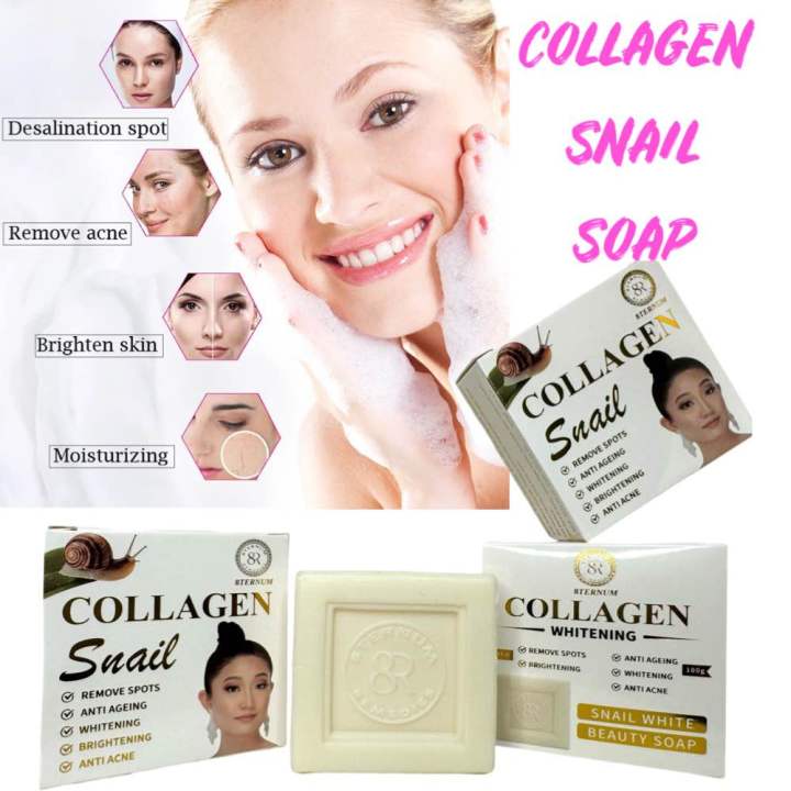 COLLAGEN SNAIL SOAP, ANTI AGEING + WHITENING FORMULA, 100g | Lazada PH