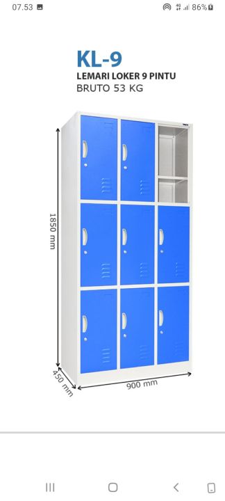 Lemari locker Kozure KL9 | Lazada Indonesia