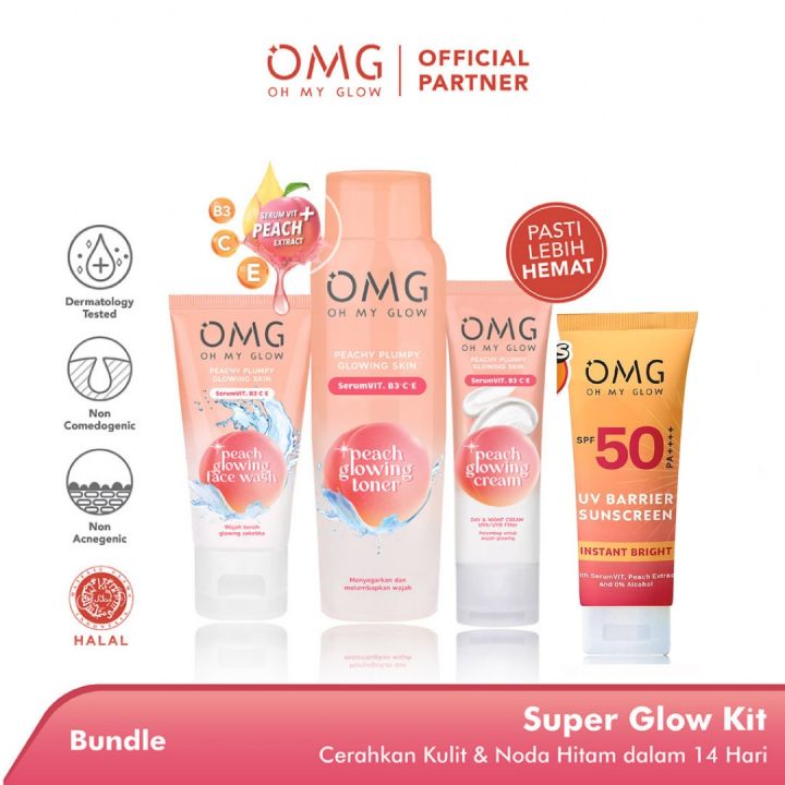 OMG Oh My Glow Peach Glowing Kit ( Paket Lengkap OMG ) | Lazada Indonesia