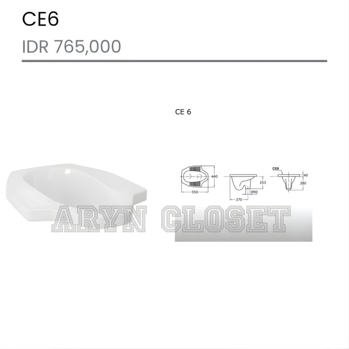 Closet Jongkok Toto Ce-6 Original | Lazada Indonesia