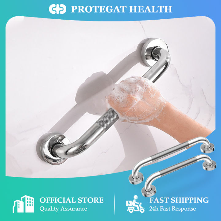 【Protegat】toilet grab bars Stainless Steel Anti-Slip Bathroom Handrail ...