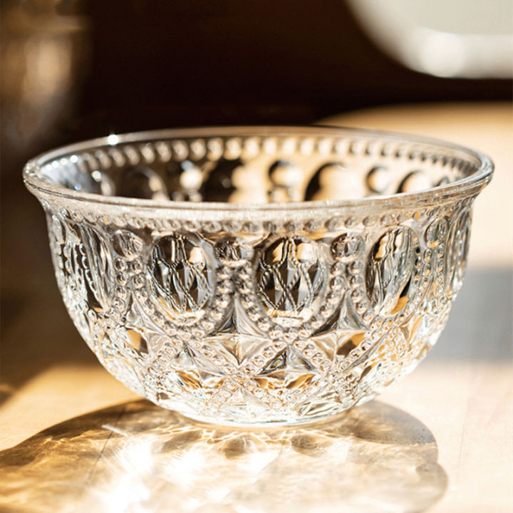 Crystal Small Bowl Clear Glass Bowl High Temperature Resistant For Home ...