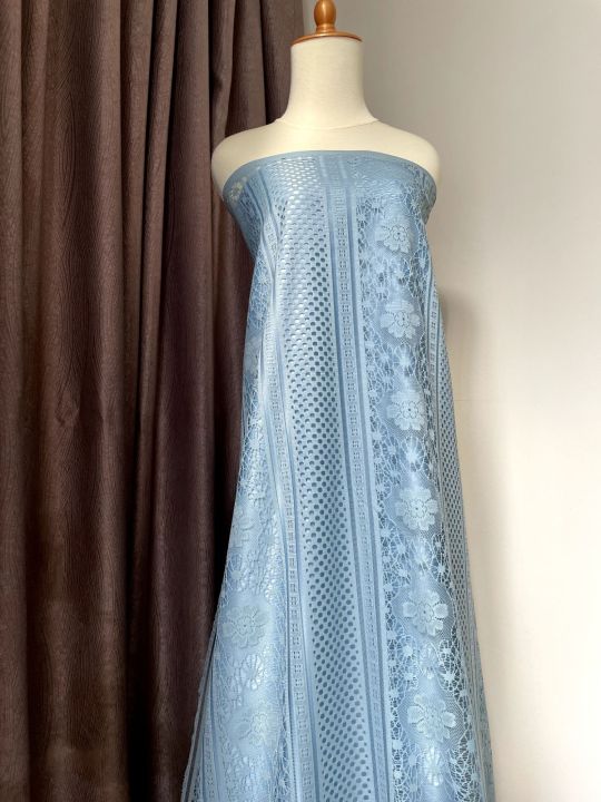 BROKAT LACE VINTAGE ROYAL WARNA BIRU PASTEL BABY BLUE | Lazada Indonesia