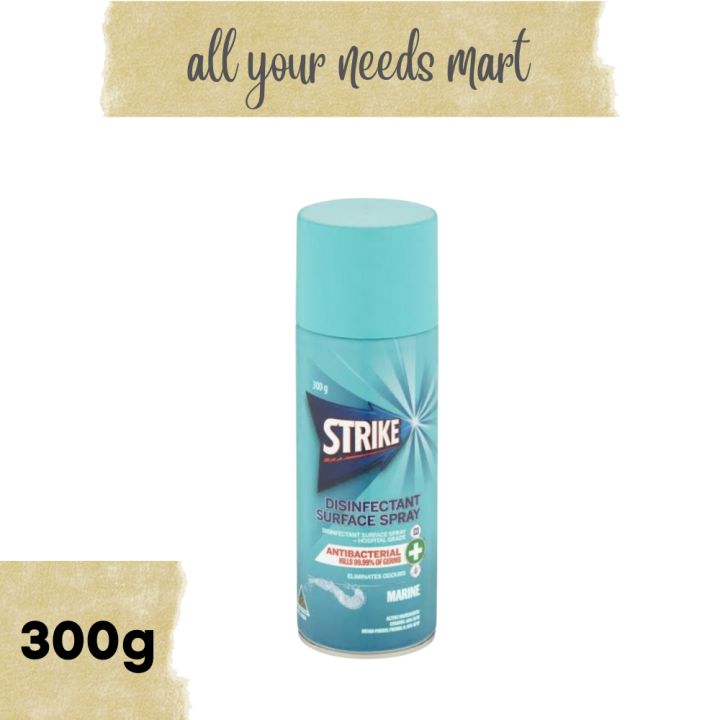 Strike Disinfectant • Surface Spray Anti bacterial • Marine • 300g ...