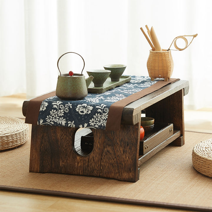 Solid Wood Tatami Low Table Bay Window Tea Table Japanese Style Small ...