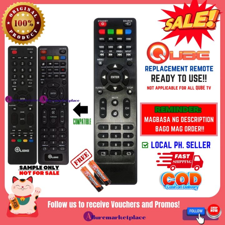 (READ B4 U ORDER) QUBE TV Remote Replacement NO SET UP REQUIRED NO CODE ...