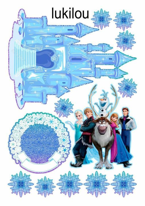 Topper kue cake frozen elsa anna custom nama dan ucapan | Lazada Indonesia