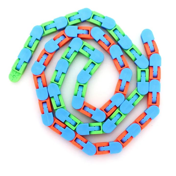 Children Fidget Toys Bicycle Chain Track Wacky Tracks 24 Knot Fluid ...