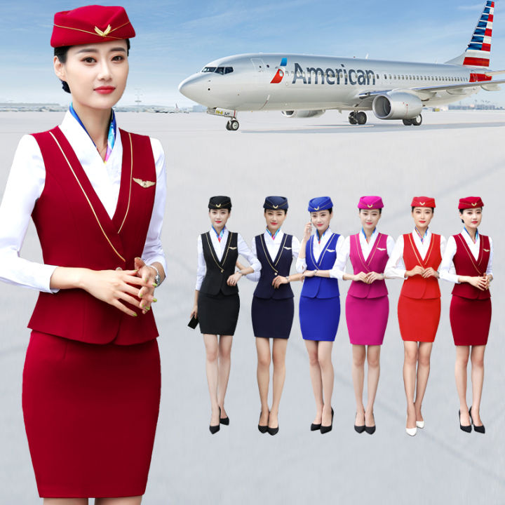 Stewardess Vest Work Uniforms Professional Dress Outfit Female Fashion ...