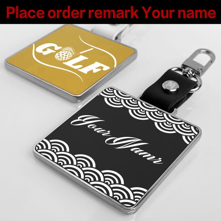 Golf bag name tag customization new team name gift alloy double-sided ...
