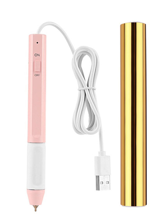 DIY Handheld Heating Hot Stamping Pen Set Gold Foil Pen Gilding Pen ...