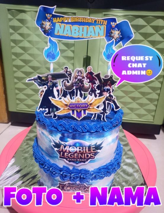 Topper Cake Mobile Legends(Custom Nama) | Lazada Indonesia