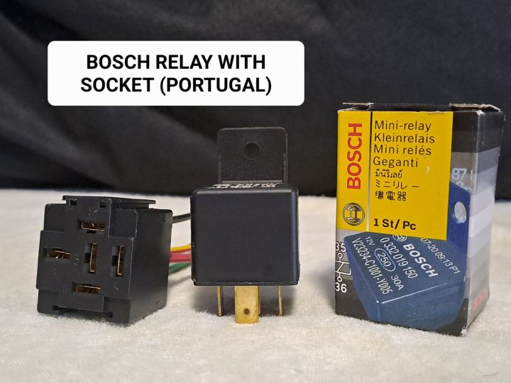 ORIGINAL BOSCH RELAY 12v & 24v 5 PIN AND SOCKET WITH AUTO WIRE HEAVY DUTY PORTUGAL MADE | Lazada PH