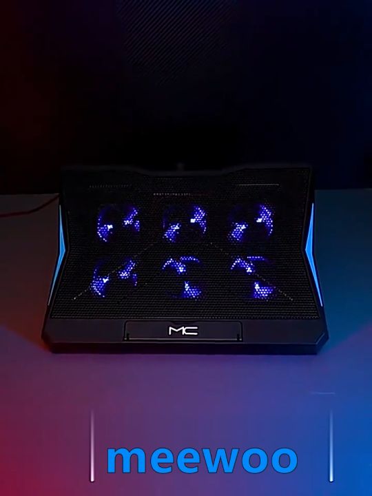 Meewoo Laptop Cooling Pad USB Six LED Fans Cooling Pad For Laptop 12 ...