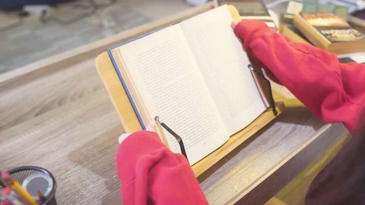 Wooden Book Holder Stand Foldable Bookshelf Racks for Reading ...