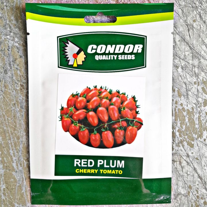 RED PLUM OPV CHERRY TOMATO SEEDS (0.2 GRAMS) by CONDOR | Lazada PH