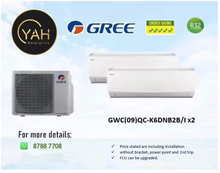 GREE Inverter System 2 (5 ticks / R32) AIRCON WITH INSTALLATION ...