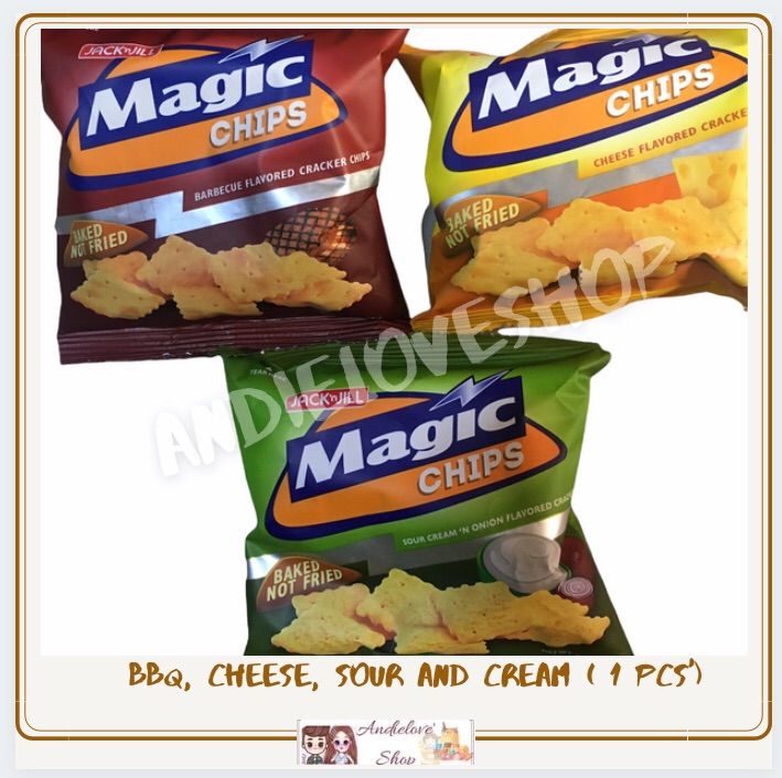 PACK OF 3 : Magic flakes chips per piece 1's ( cheese, barbeque, Sour ...