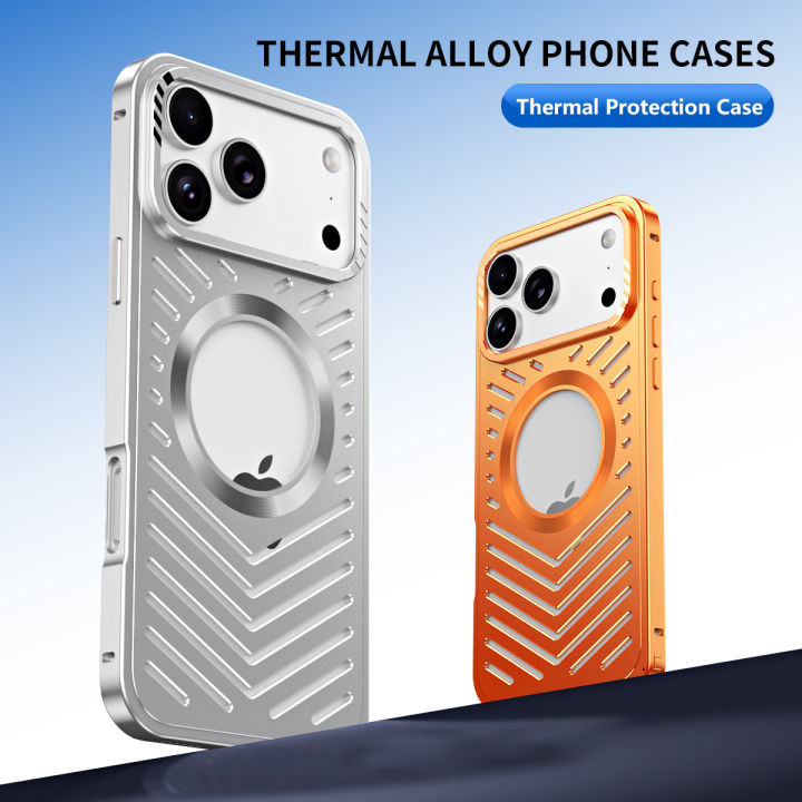 HOCE Metal Heat Dissipation Magsafe Phone Case For IPhone 13 12 14 15 ...