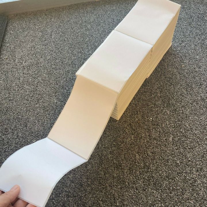 5000pcs Thermal Sticker A6 Paper Roll Fold Stack Airway Bill Sticker ...