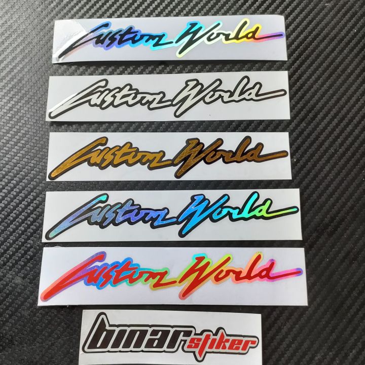 STIKER CUTTING TULISAN CUSTOM WORLD | Lazada Indonesia