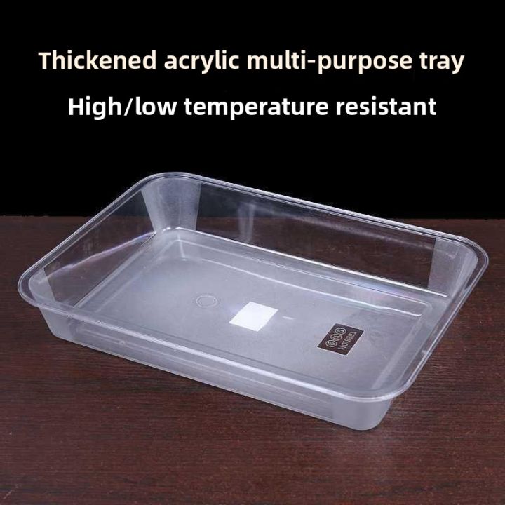 Transparent Acrylic Rectangular Plastic Tray Fruit Cold Dish Display ...