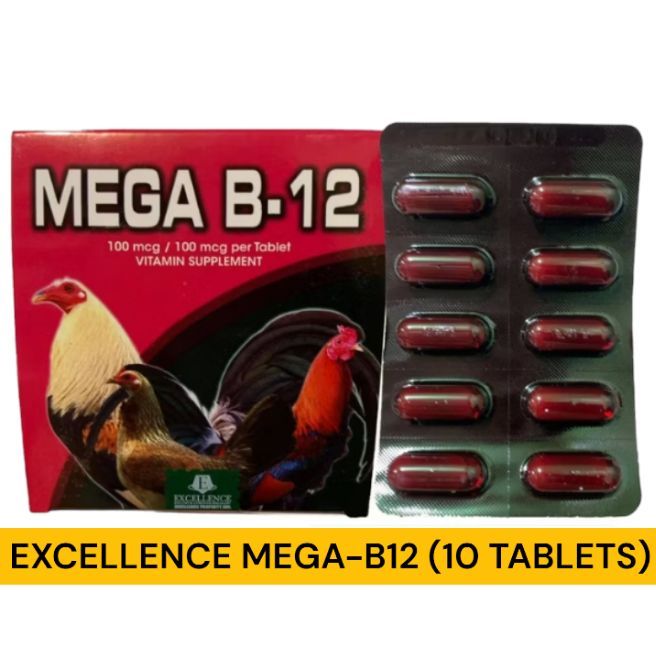EXCELLENCE MEGA-B12 FOR GAMEFOWL (10 TABLETS) | Lazada PH