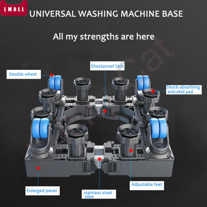 [SG STOCK]Washing machine stand fridge stand Washing Machine Base With ...