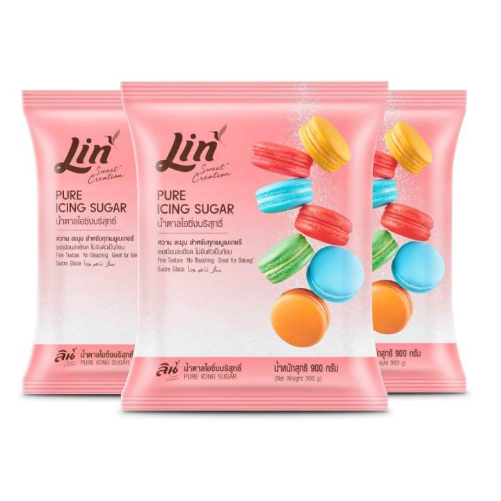 น้ำตาลไอซิ่ง ลิน ขนาด 900g Lin pure Icing sugar 900g. | Lazada.co.th