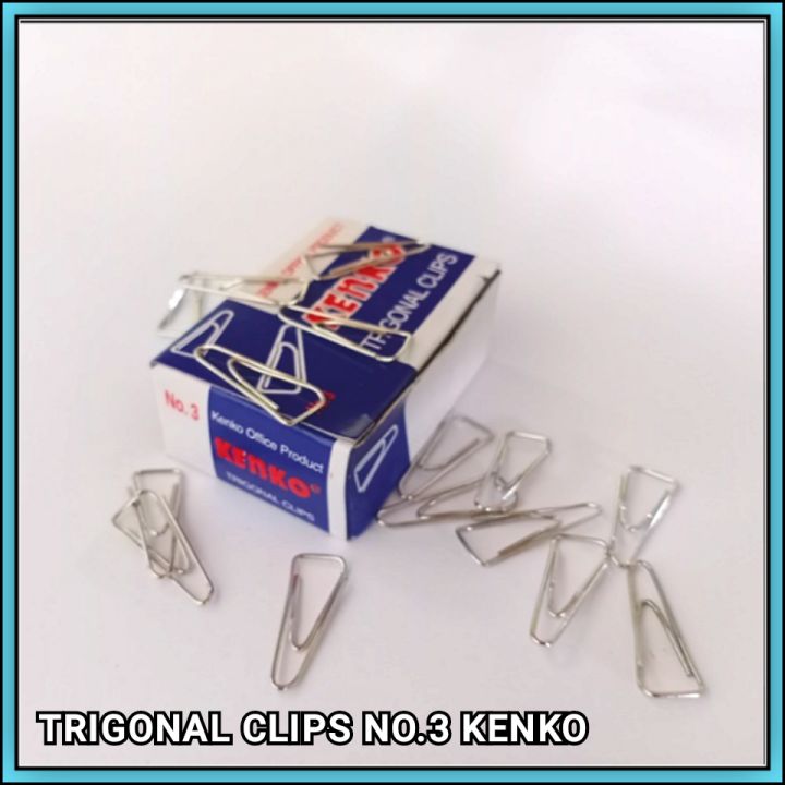 1 Box Penjepit Kertas / Paper Clip / Trigonal Klip / Klip Kertas Kenko ...