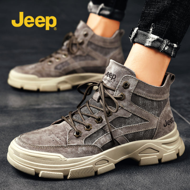 JEEP JEEP Martin Martin รองเท้าบูทสไตล์เวิร์คแวร์ทะเลทรายข้อสูงลำลองอิน ...