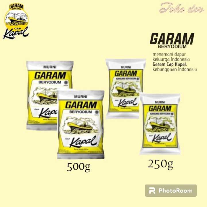 GARAM BERYODIUM CAP KAPAL 500g/250g | Lazada Indonesia