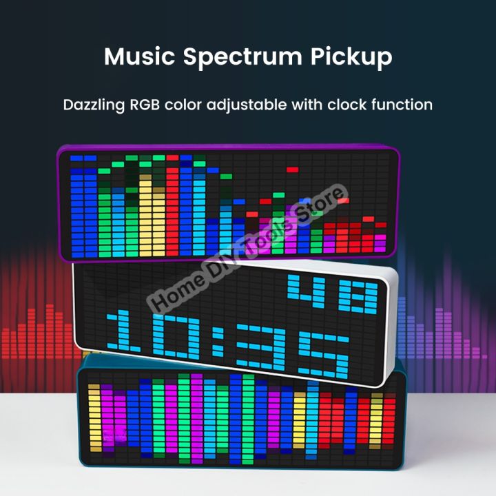 Dazzling RGB Rhythm Pickup LED Music Spectrum Rhythm Display Voice ...