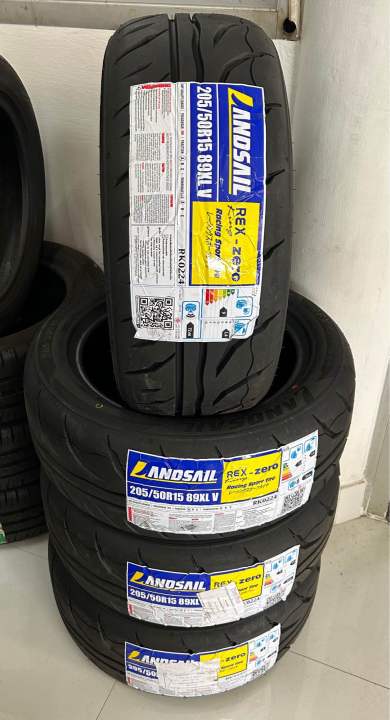 205/50R15 LANDSAIL RK-zero🇹🇭ยางใหม่กริ๊ปปี24🇹🇭ราคาโปร2แถม2=ได้4เส้น แถม ...
