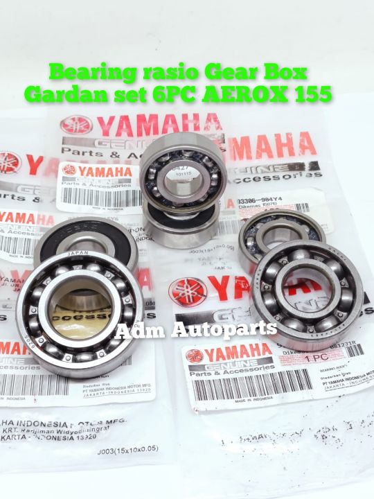 BEARING RASIO GEAR BOX GARDAN 6PC 2DP YAMAHA NMAX 155 OLD NMAX 155 NEW ...