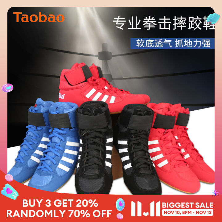 Wrestling Shoes Men's and Women's Training Shoes Tendon Bottom Boxing ...