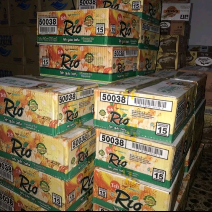 Teh Rio Gula Batu Gelas 180 ml 1 karton isi 24 gelas | Lazada