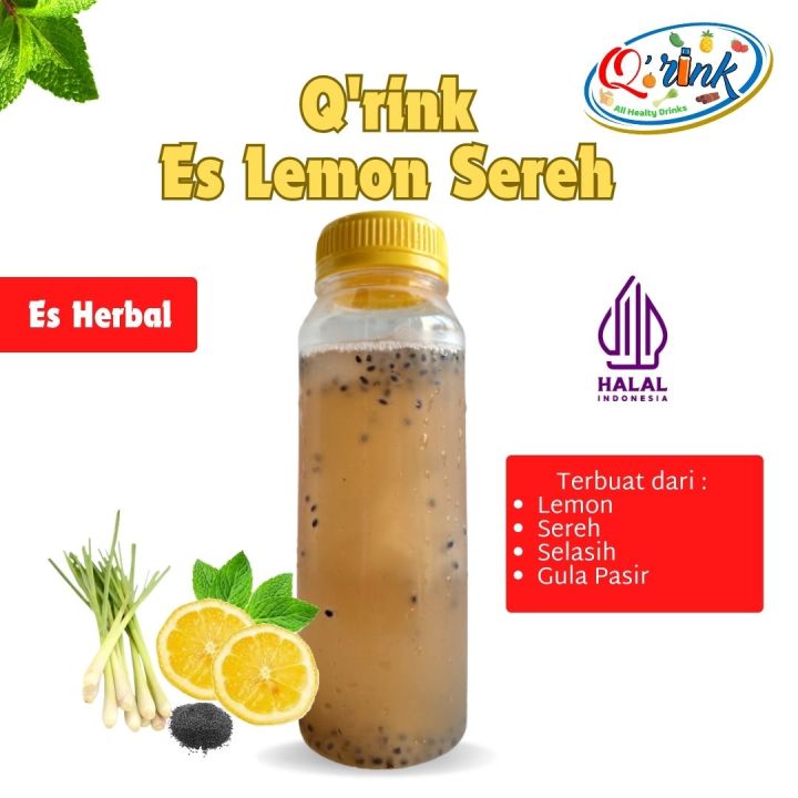 Qrink Es Lemon Sereh - Minuman Herbal Tradisional Sehat dan Segar dari ...