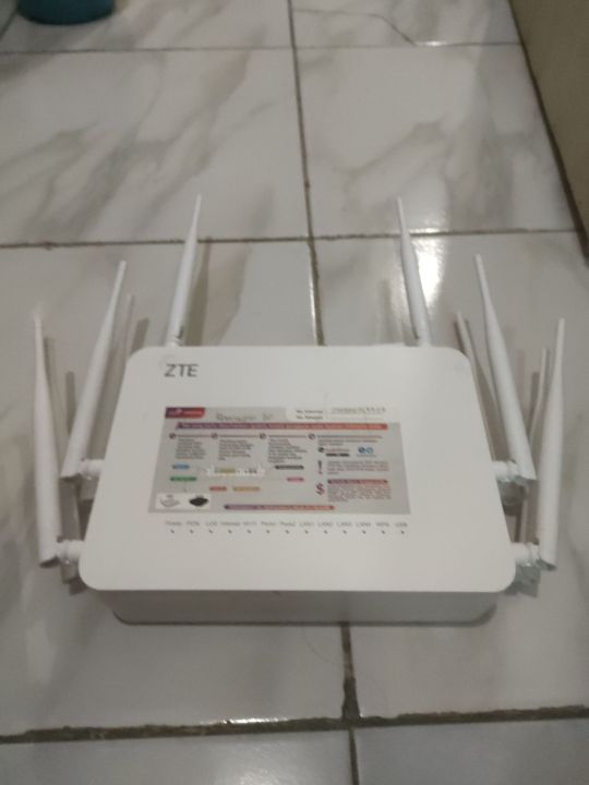 Modem Router premium ZTE ZXHN F670 port biru 6 antena | Lazada Indonesia