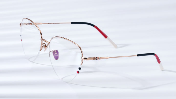 FONEX Titanium Glasses Frame Women Luxury Famous Brand Design Semi ...