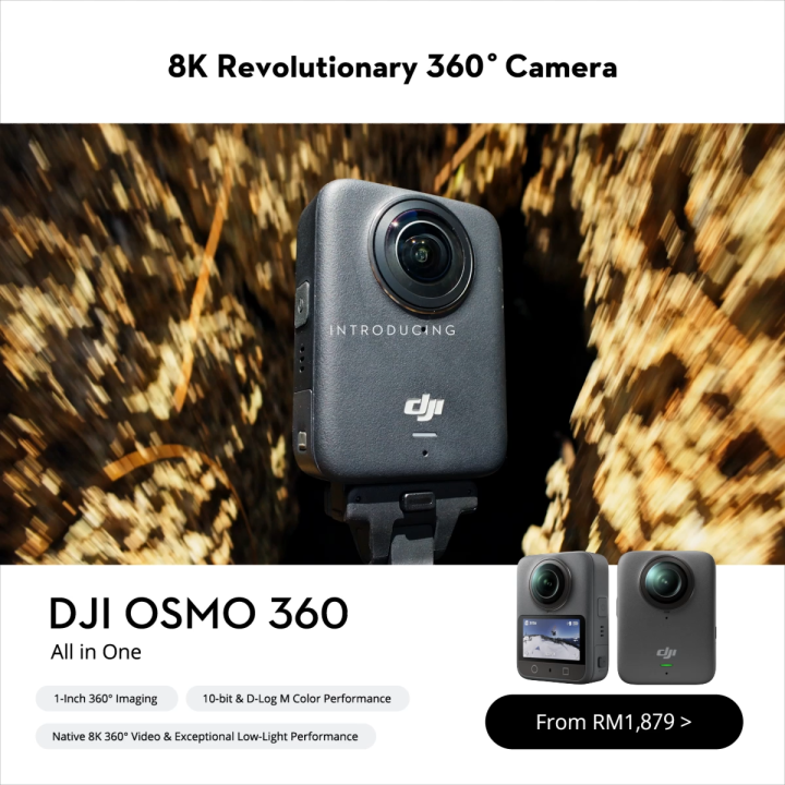 DJI Osmo 360 - 8K Revolutionary 360° Camera | 1-Inch 360° Imaging | 100-Min 8K/30fps Recording ...