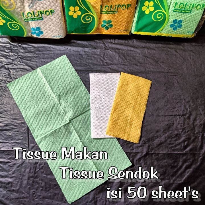 Tissue kue isi 50 sheet's / Tissue sendok / Tissue makan / Tissue kotak ...