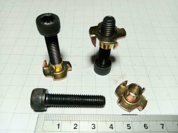 Baut L Hitam M8 x 35 Dan mur cakar / Baut L baja M8 x 35 / Baut speaker ...