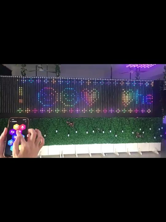 Bộ mạch điều khiển lập trình bảng led dây led mành mưa, kích thước 3x3m ...