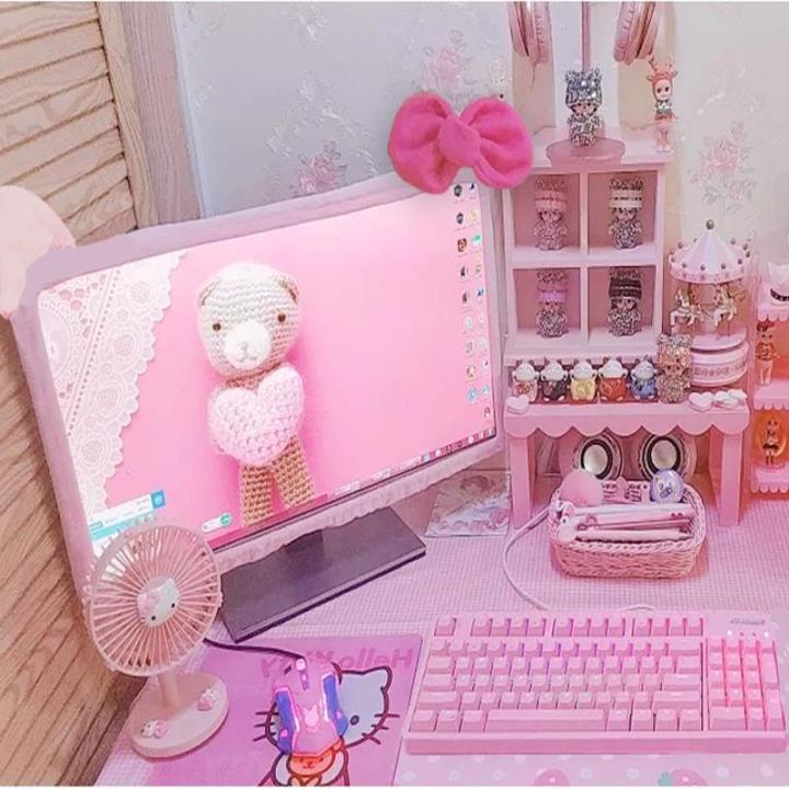 Desktop Dust Cover Cute Computer Kitty32-Inch Hello-Monitor 14 Cartoon ...