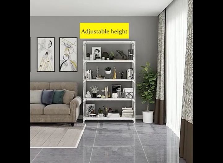 Minimalistic Style 3/4/5 Layer Angle Steel Shelf Storage Rack Storage ...