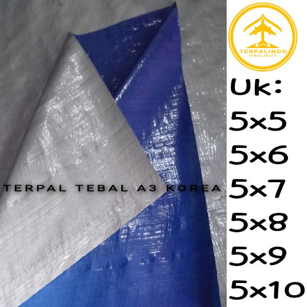Terpal Tebal A3 Ukuran 5x5, 5x6, 5x7, 5x8, 5x9, 5x10 Meter | Lazada ...