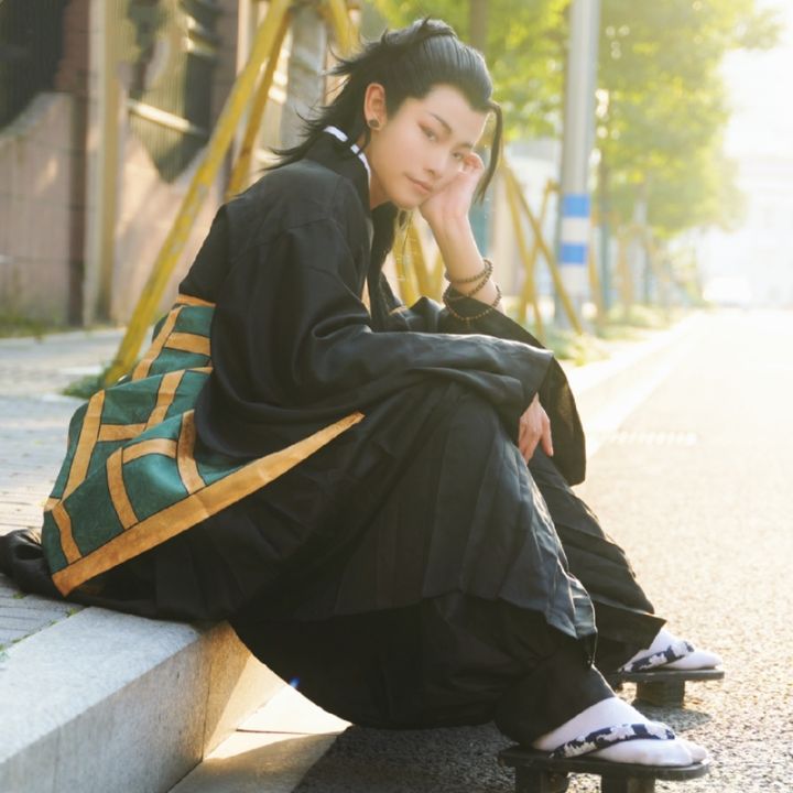 Geto Suguru Cosplay Costume Kimono Black Japanese Uniform Halloween ...