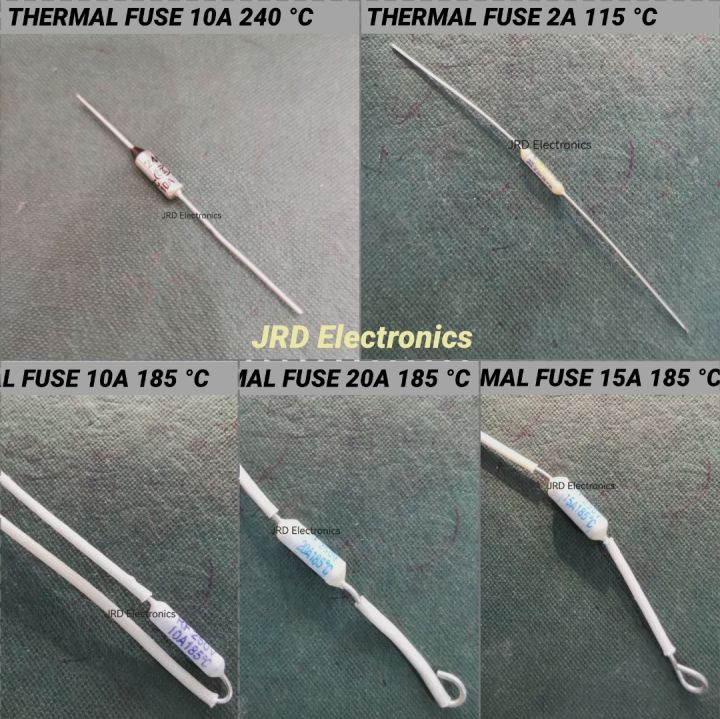 THERMAL FUSE 2A 10A 15A 20A 115 185 240 DEGREE CELCIUS 250V | Lazada PH