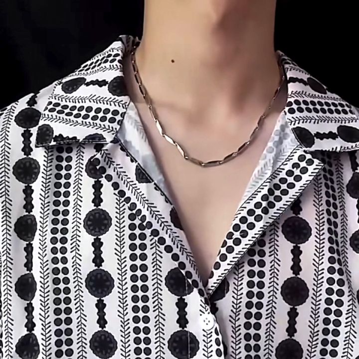 🇲🇾ZEMME🇲🇾 Bamboo Chain Necklace Minimalist Simple Necklace for Men ...